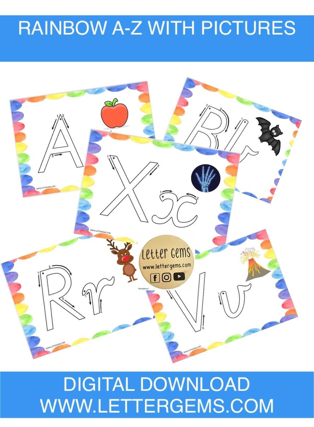 A-Z Templates, Play Dough Mats, Alphabet Mats, Learn to Read and Write ...