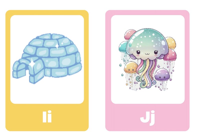 Alphabet Flashcards - Cute Alphabet Images- Printable Educational ...