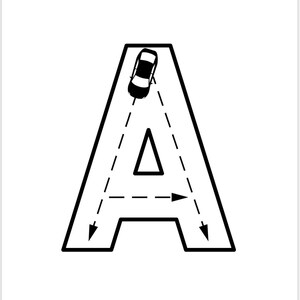 63 Pg of Car Tracing Alphabet and Numbers -abc-abc-123 Alphabet ...
