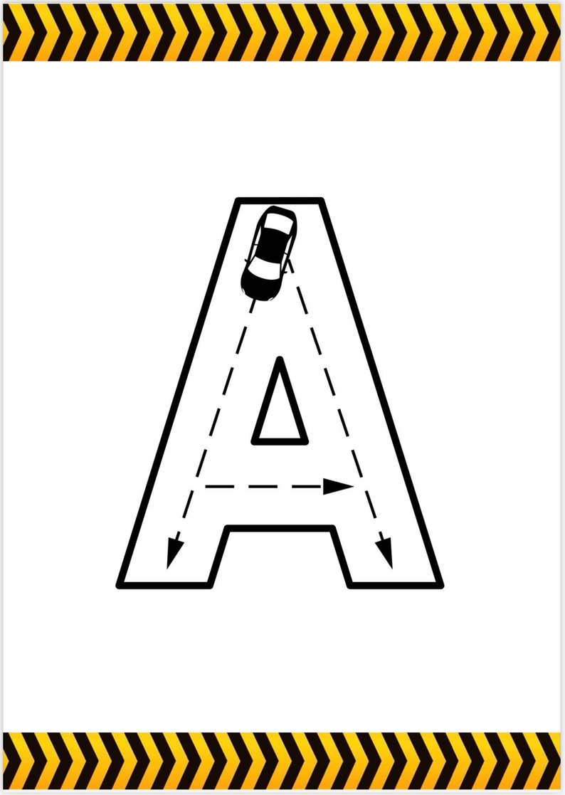63 Pg of Car Tracing Alphabet and Numbers -abc-abc-123 Alphabet ...
