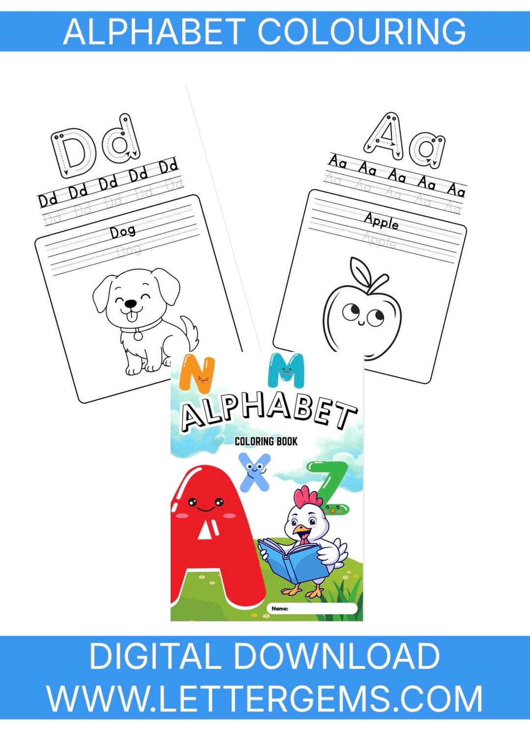 ABC Alphabet Colouring Book for Kids | Fun Letter Learning A–Z ...