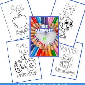 ABC - Alphabet Colouring Book, Educational Printable, Kids Colouring ...