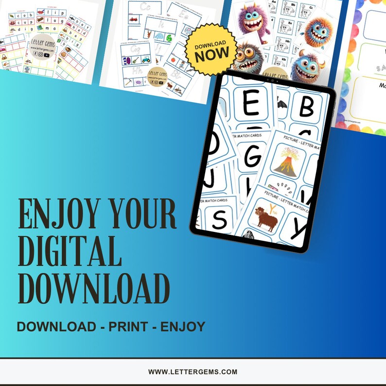 ABC - Alphabet Colouring Book, Educational Printable, Kids Colouring ...