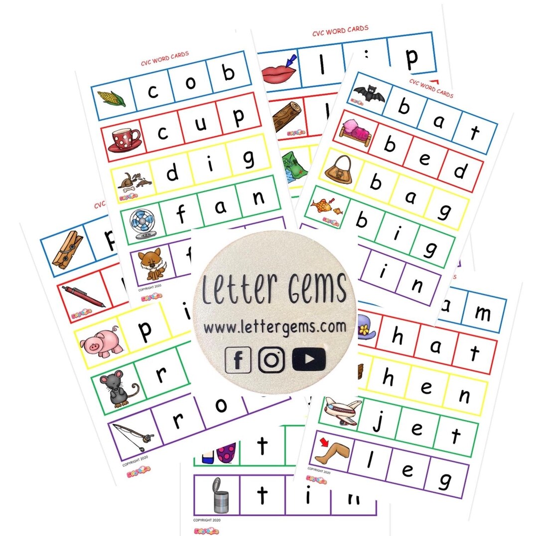 Learn to Read CVC Words - Phonics - CVC Worksheet-homeschool-preschool ...
