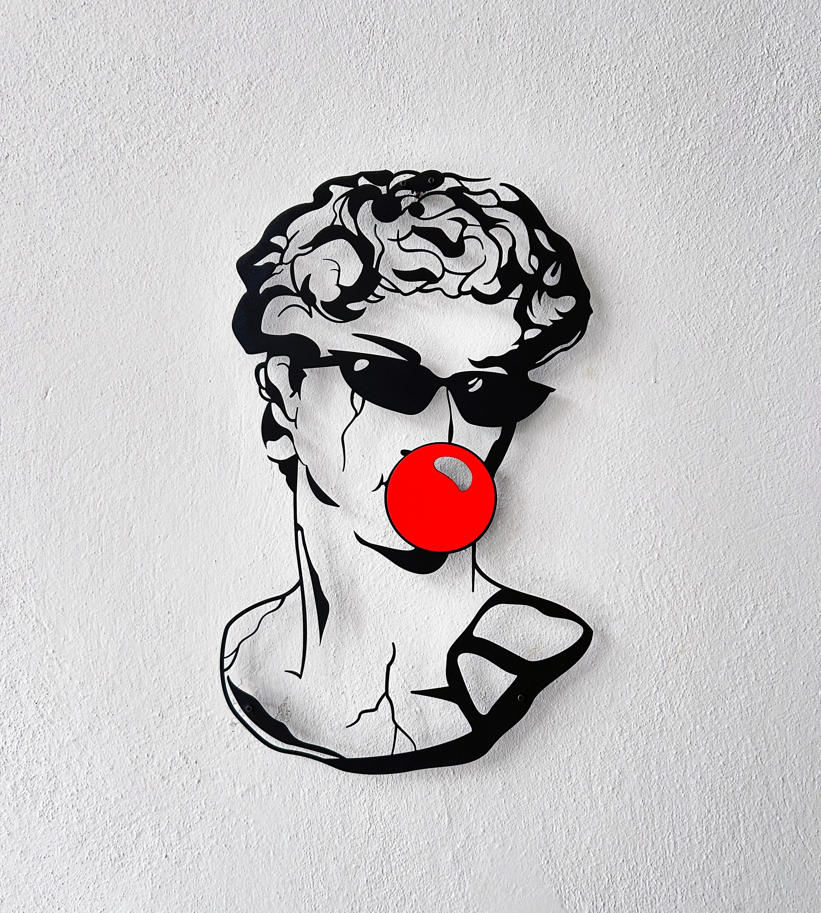 Midcentury David Wall Art, Metal Wall Decor, Quirky Wall Art ...
