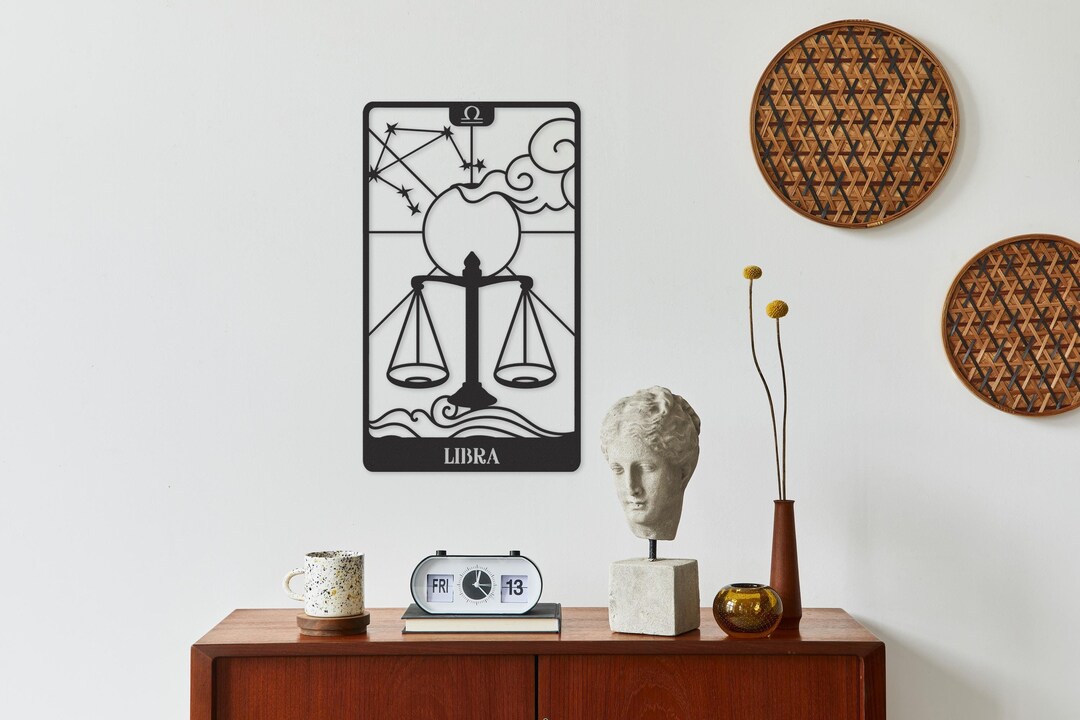 Zodiac Libra Wall Decor, Astrology Art, Horoscope Decor, Celestial Art ...