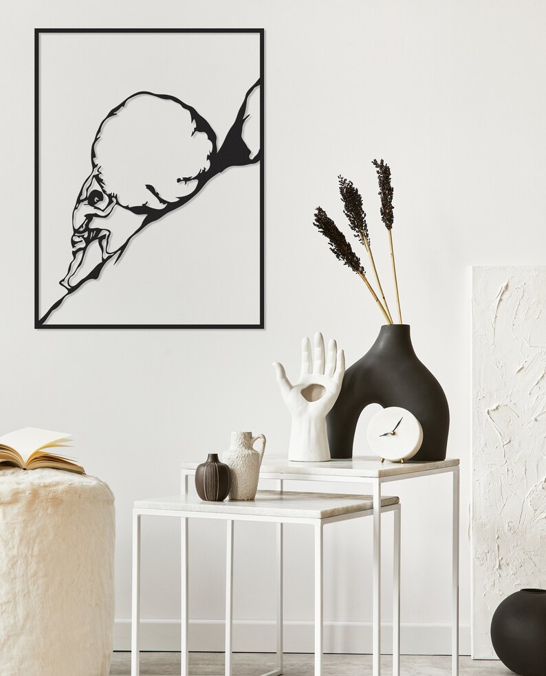Sisyphus Myth Wall Art, Greek Mythology Home Decor, Motivational Wall ...