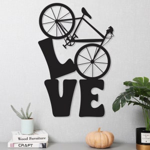 Bicycle Metal Wall Art, Bike Room Sign, Cycling Gifts for Men, Bike Art ...