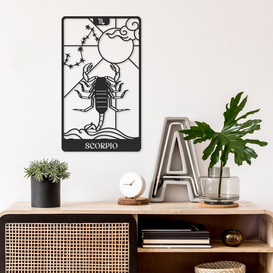 Zodiac Scorpio Wall Decor, Astrology Art, Horoscope Decor, Celestial ...