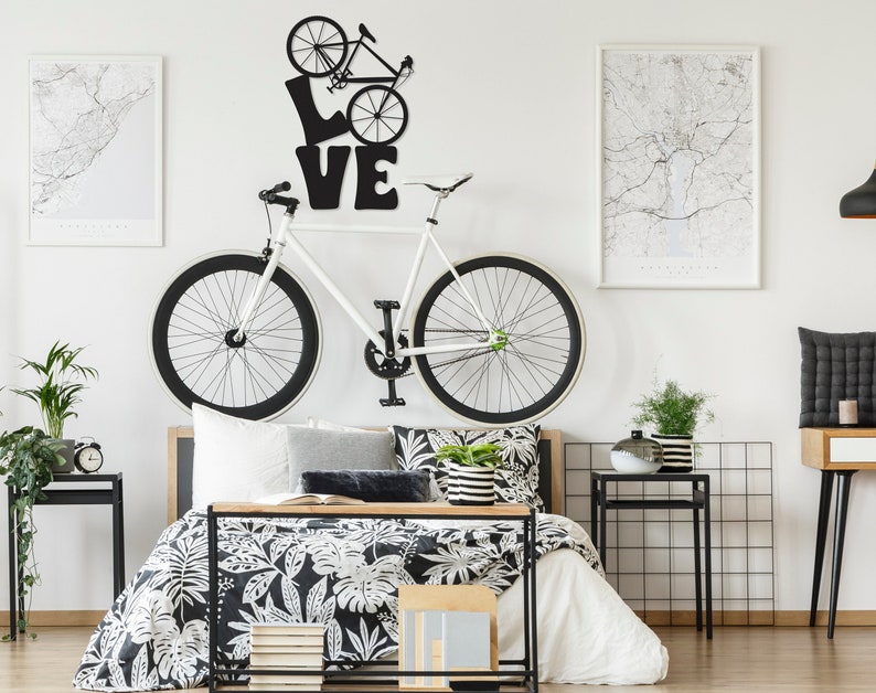 Bicycle Metal Wall Art, Bike Room Sign, Cycling Gifts for Men, Bike Art ...