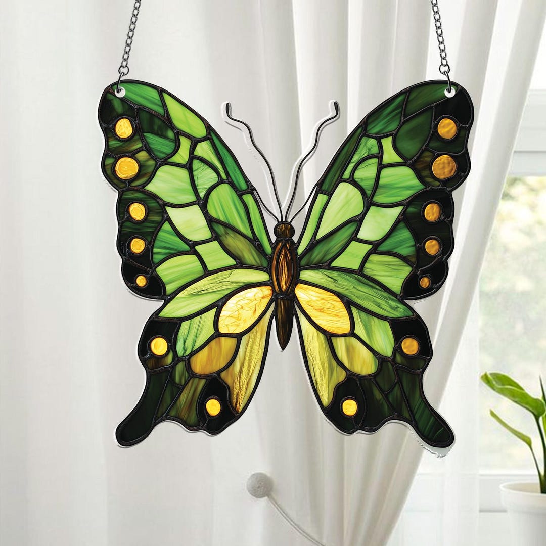 Monarch Butterfly Acrylic Window Hanging, Butterfly Flying Home Decor ...