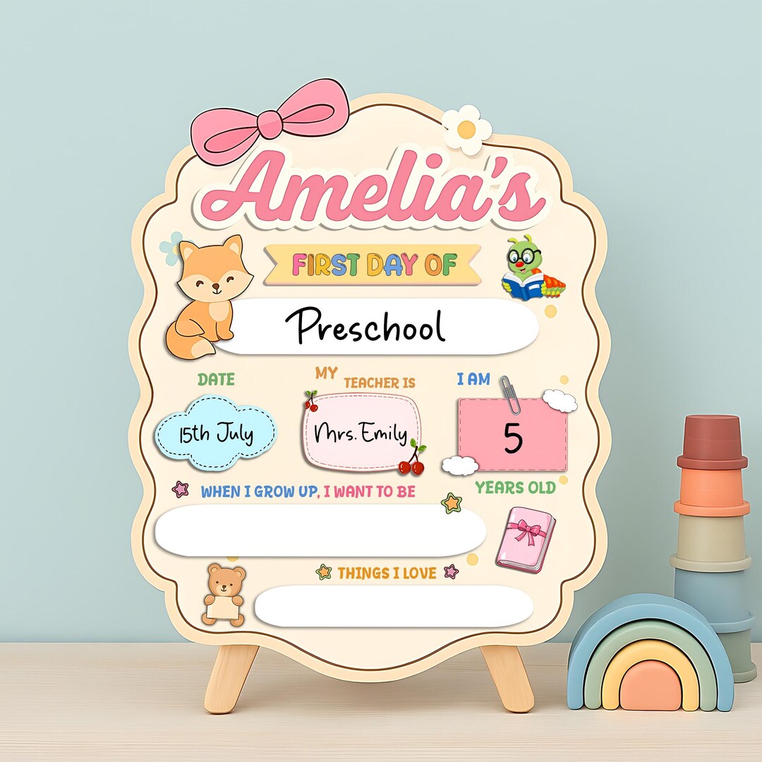 Custom First & Last Day School Sign,back to School Sign,kindergarten ...