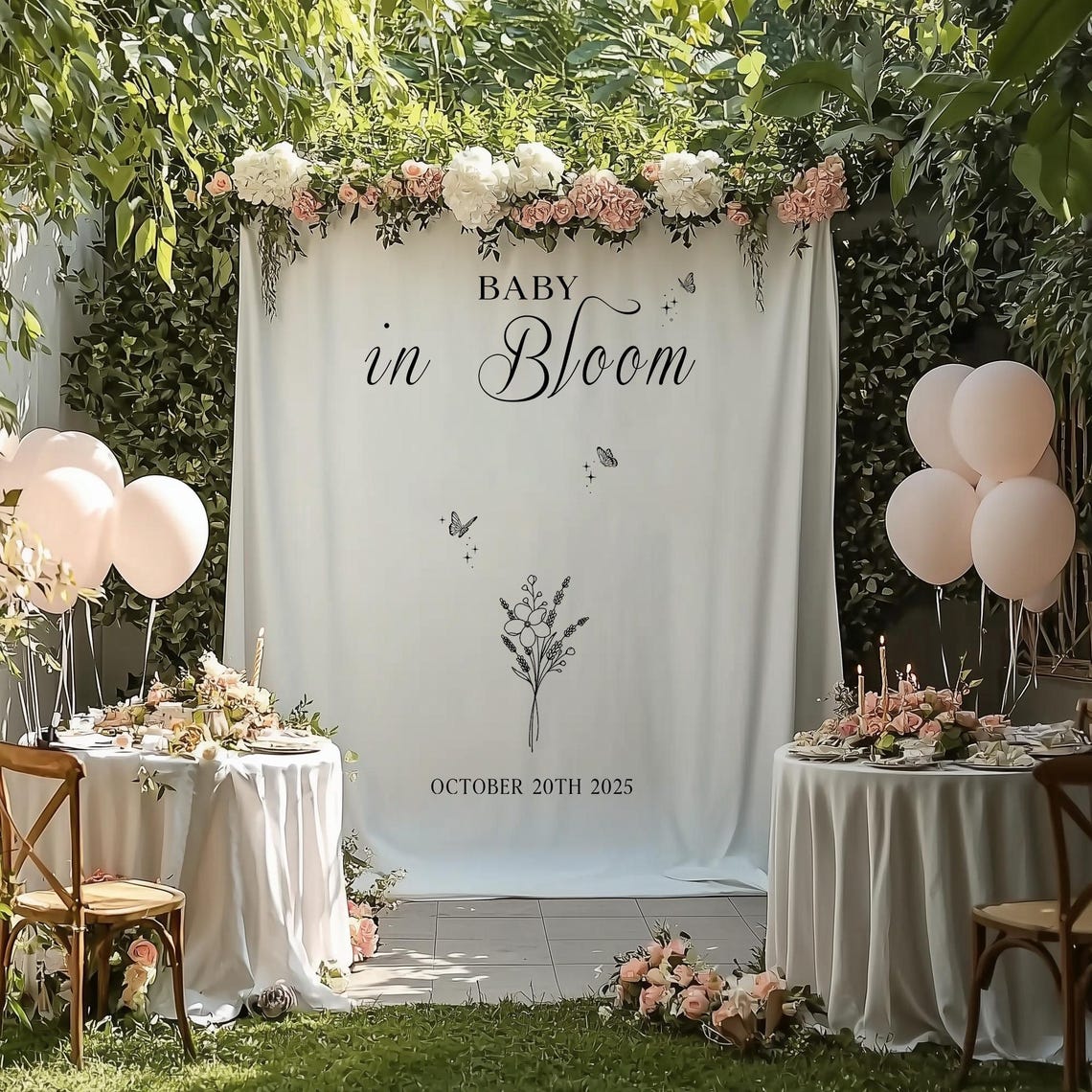 Baby Shower Welcome Sign, Custom Fabric Baby Shower Sign, Cotton Linen ...