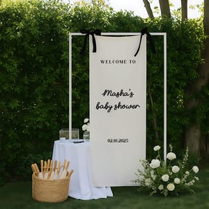 Personalized Fabric Baby Shower Sign, Custom Baby Shower Sign, Welcome ...