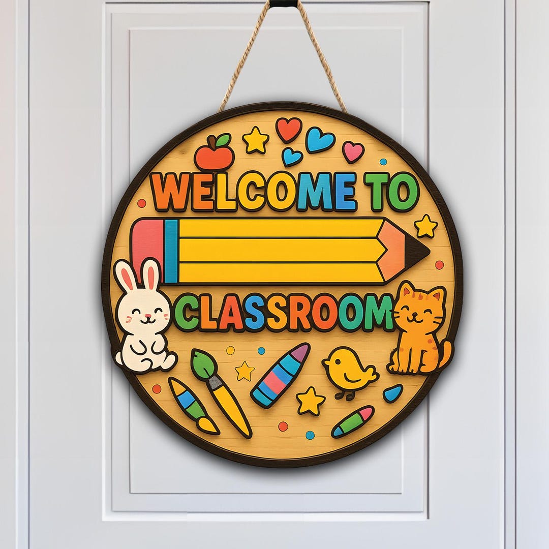 Personalized Teacher Sign, Teacher Door Hanger, Teacher Welcome Sign ...