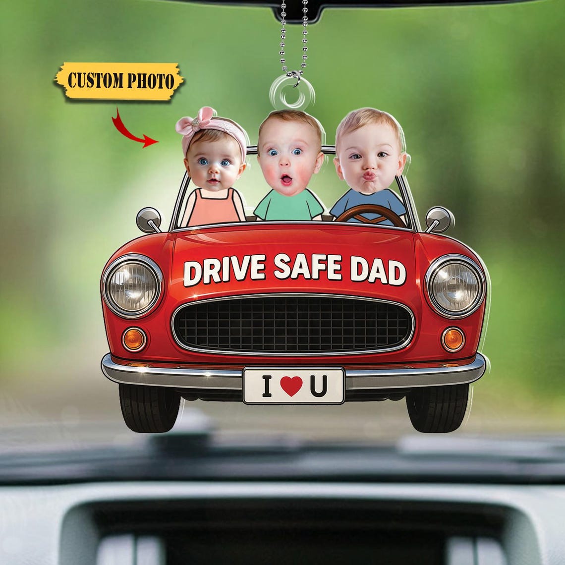 Fathers Day Gifts, Custom Car Photo Ornament for Dad, Drive Safe Daddy ...
