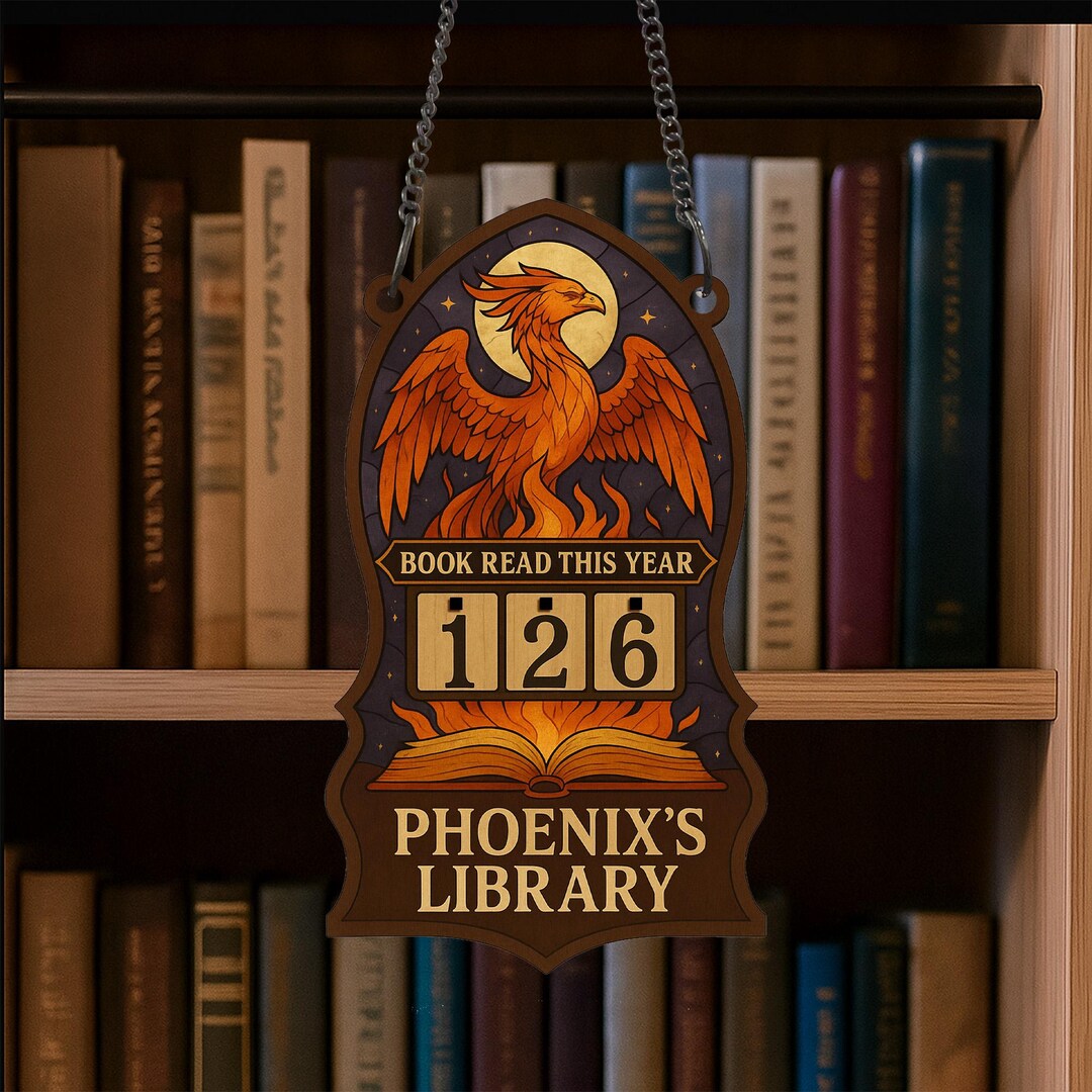 Personalized Books Read This Year Counter Library, Book Lover Gift ...