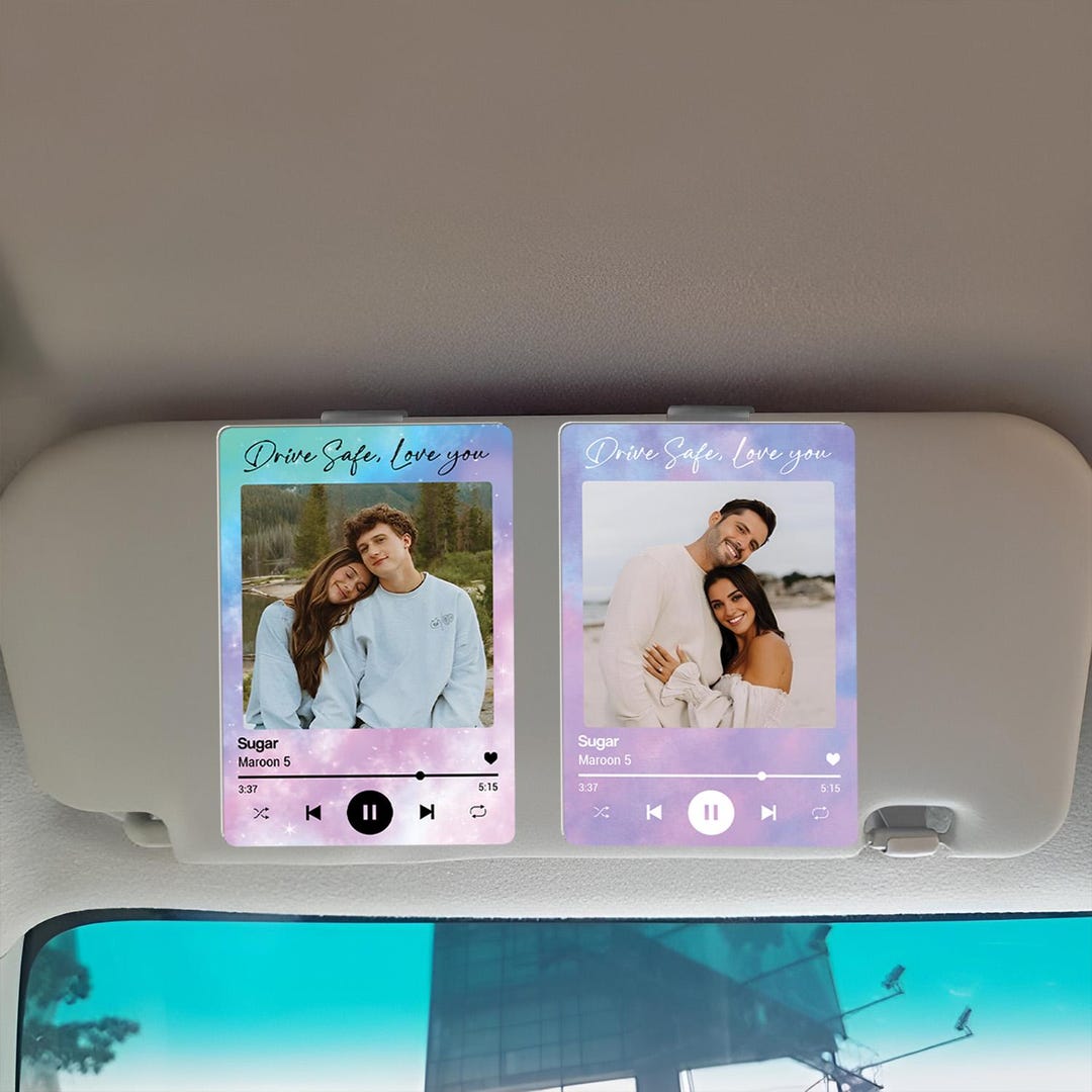 Custom Car Visor Photo Music Clip – Personalized Acrylic Sun Visor ...