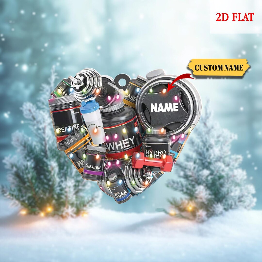 Personalized Bodybuilding Ornament, Bodybuilding Ornament, Christmas ...