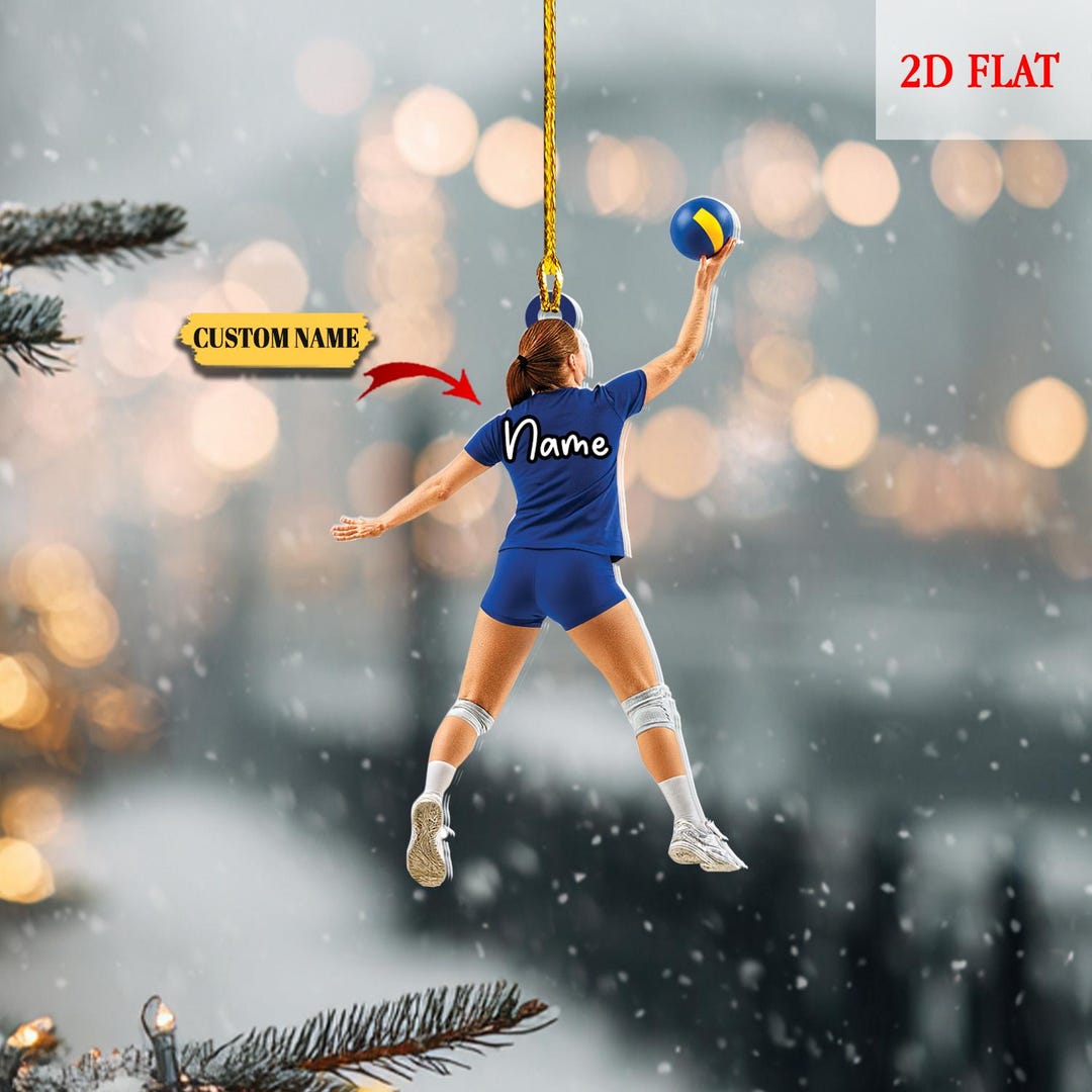 Customized Volleyball Player 2D Flat Ornament, Christmas Gifts for ...