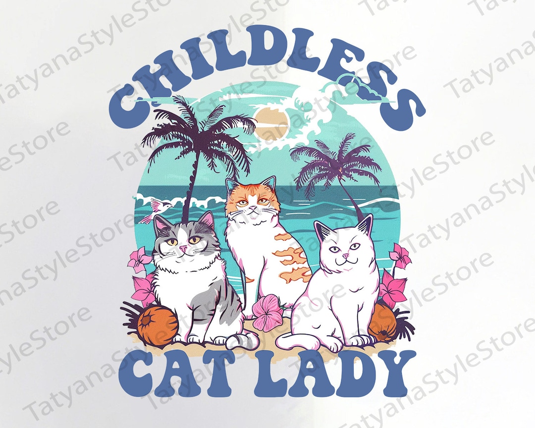 Childless Cat Lady Png, Miserable Childless Cat Ladies for Kamala Png ...