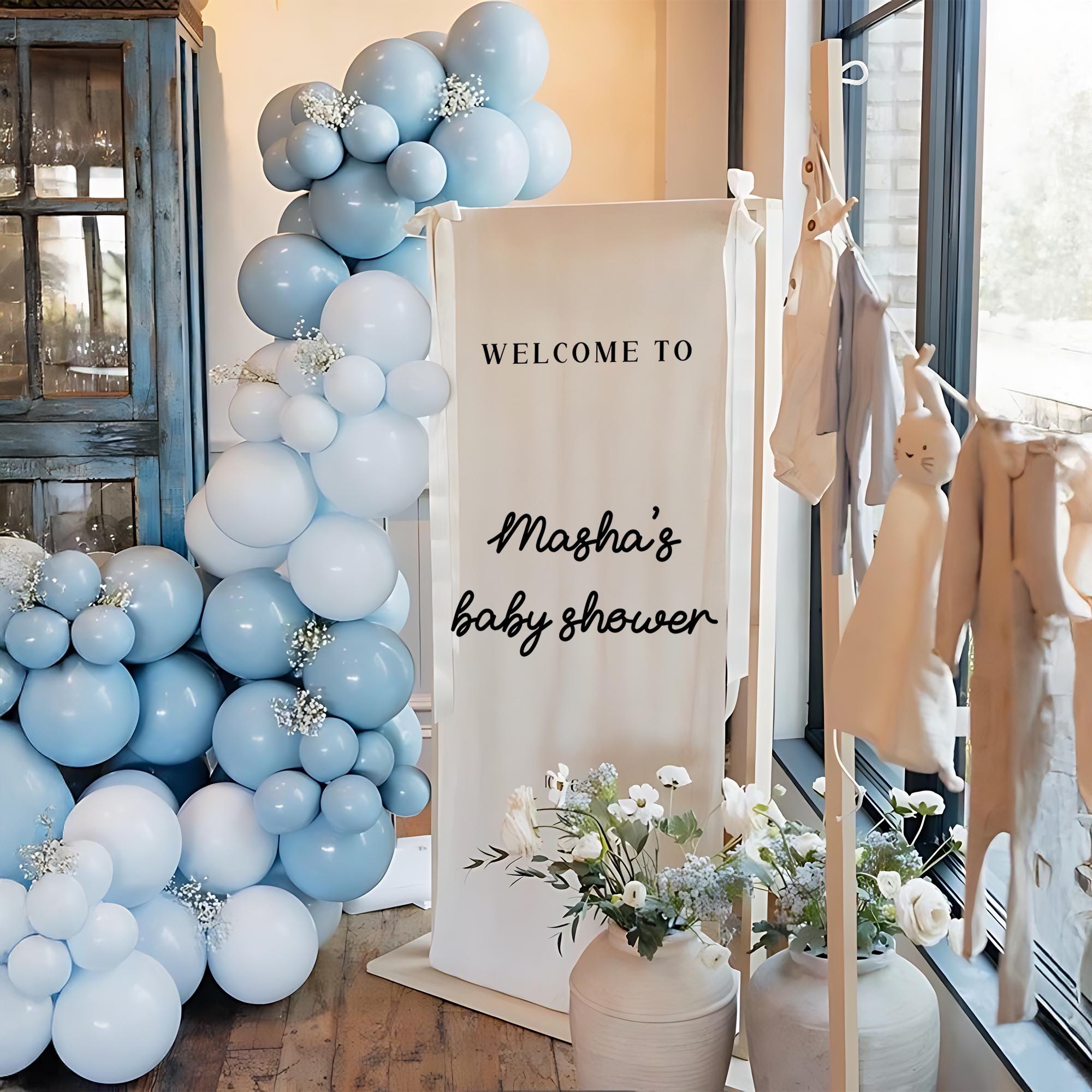 Personalized Fabric Baby Shower Sign, Custom Baby Shower Sign, Welcome ...