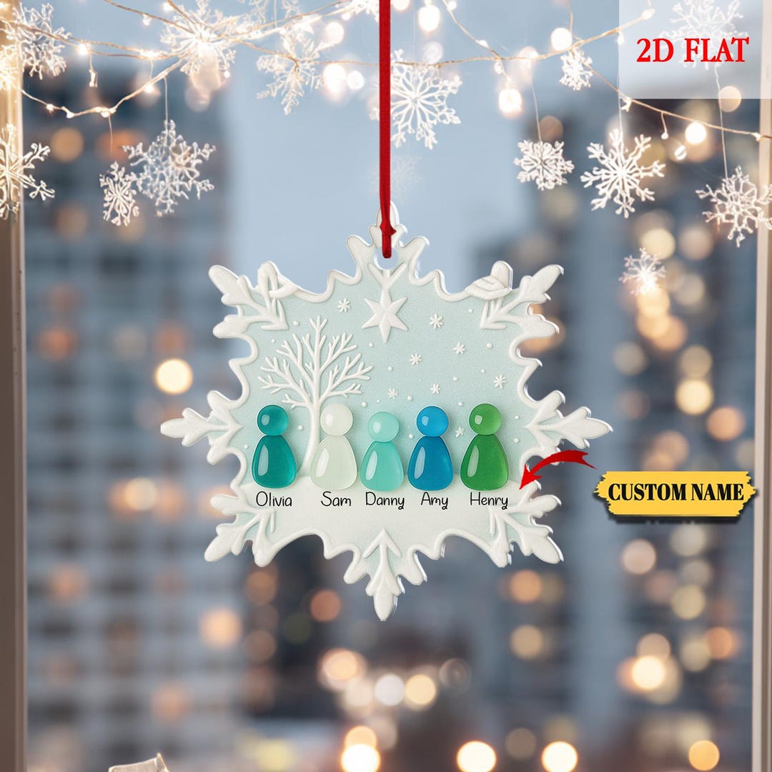 Sea Friendship Ornament, Snowflake Timeless Friendship 2D Acrylic ...