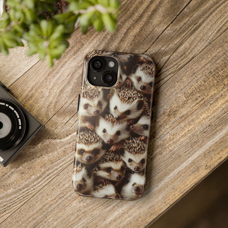 Cute Hedgehog Phone Case, Hedgehogs Phone Cover, Gift for Hedgehog ...