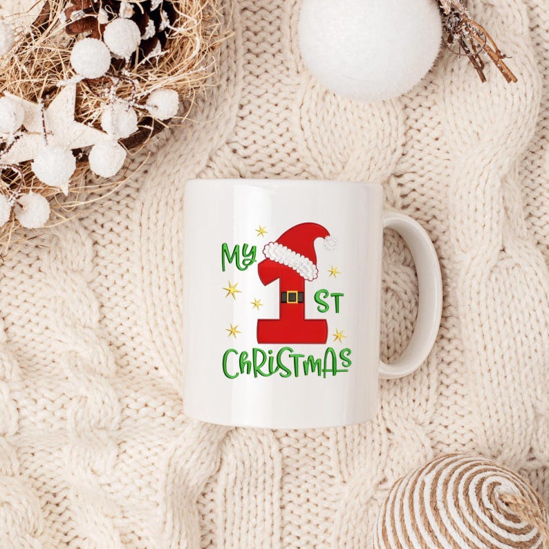 Baby's First Christmas Embroidery Design Bundle (digital Download) - Etsy