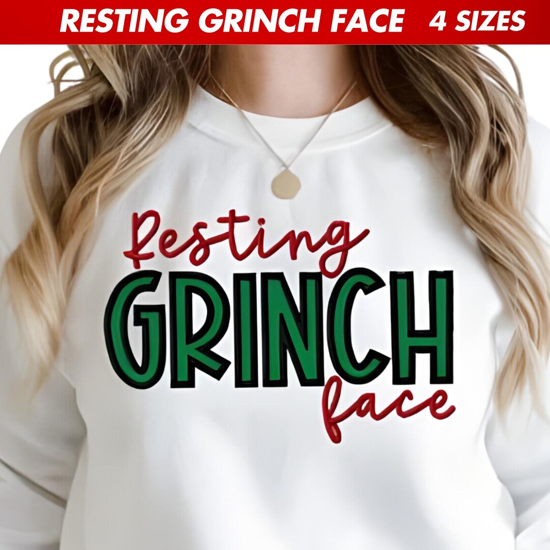 Resting Grinch Face Applique Christmas Fall Embroidery Design Pattern ...