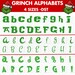 Grinch Embroidery Font Bundle: Letters & Numbers (DST) - Etsy