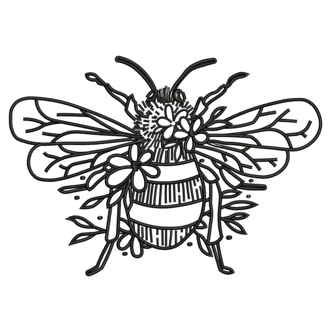 Mini Bee Flying Embroidery Design, Cute Bee Machine Embroidery Design ...