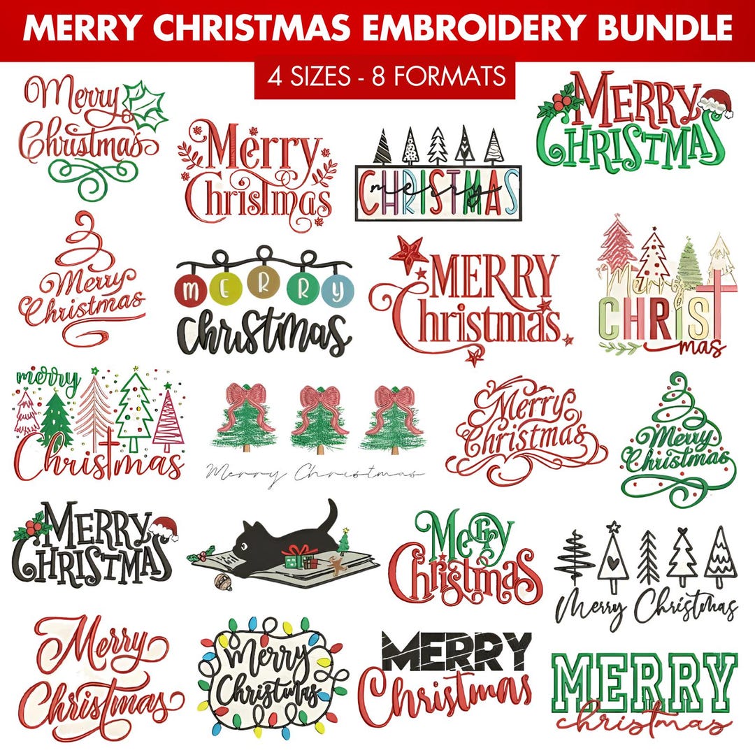 Christmas Embroidery Designs, Mega Bundle (digital Download) - Etsy