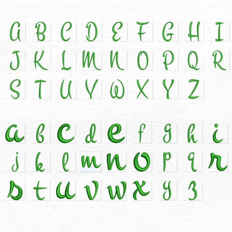 Grinch Embroidery Font Bundle: Letters & Numbers (DST) - Etsy