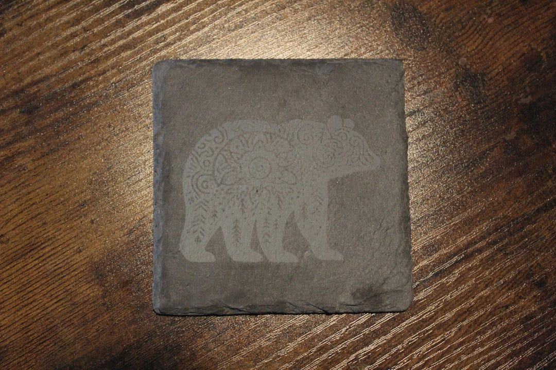 Laser Engraved Stone Coaster - Etsy