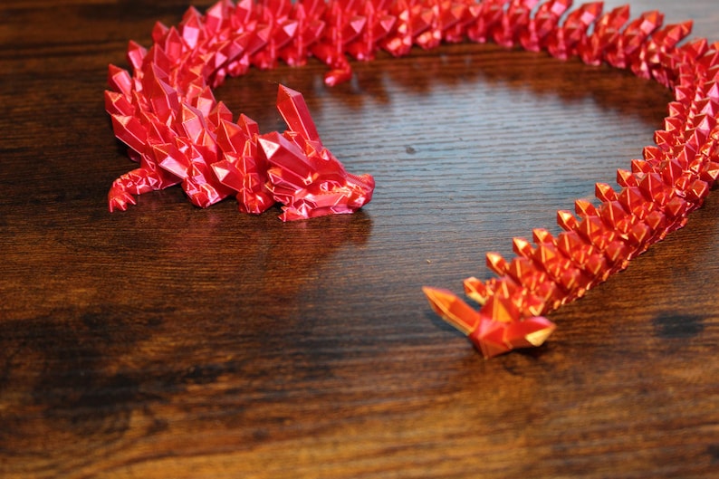 3D ARTICULATED CRYSTAL DRAGON - Etsy