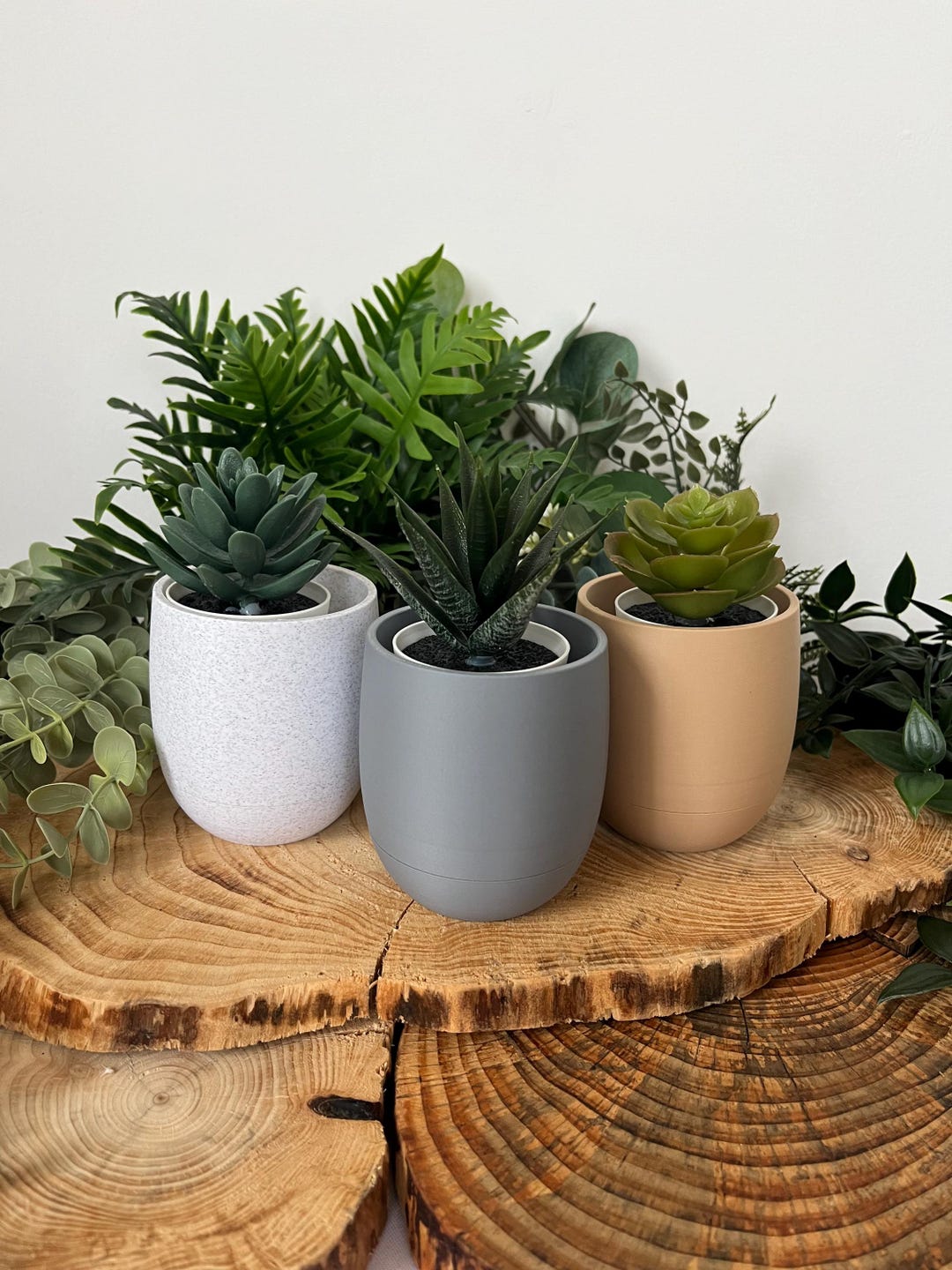 Simple Cup Planter With Hidden Drip Tray | Eco Friendly Planter | 12 ...