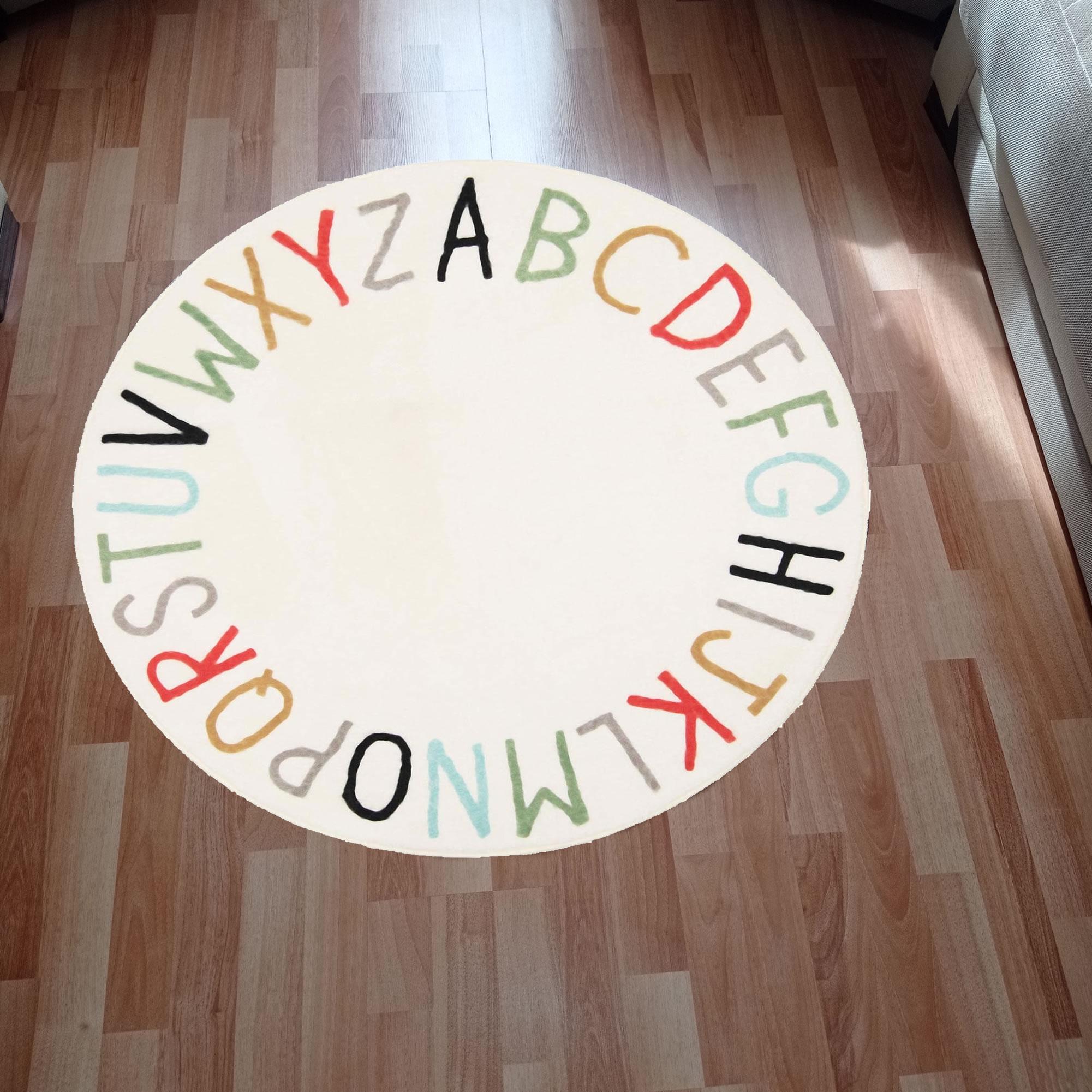 ABC Alphabet Round Rug, ABC Nursery Rug,kids Rug, Floor Mat ,alphabet ...