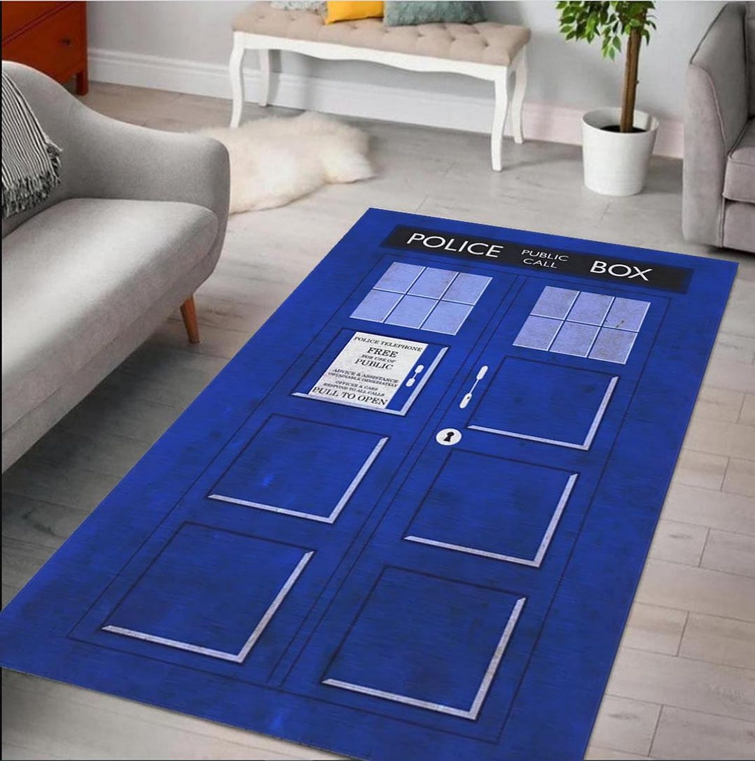 Police Box TARDIS ,hypebeast DECOR ,indoor Outdoor Area Rug, , Rug ...