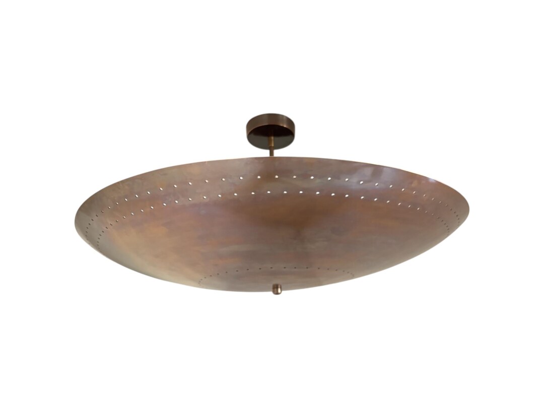 Elegant Brass Disk Ceiling Fixture Brass Pendant Light 6 Light Brass ...