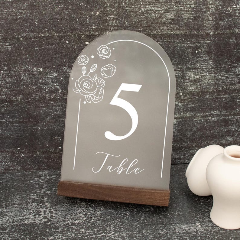 Table Numbers Wedding, Wedding Table Numbers, Frosted Acrylic Table ...