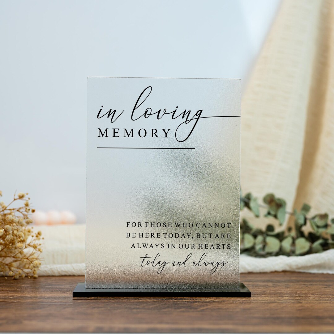 Personalized in Loving Memory Sign: Custom Wedding Memorial Table ...