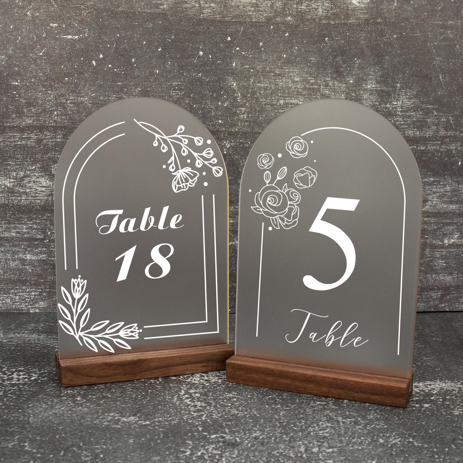 Table Numbers Wedding, Wedding Table Numbers, Frosted Acrylic Table ...
