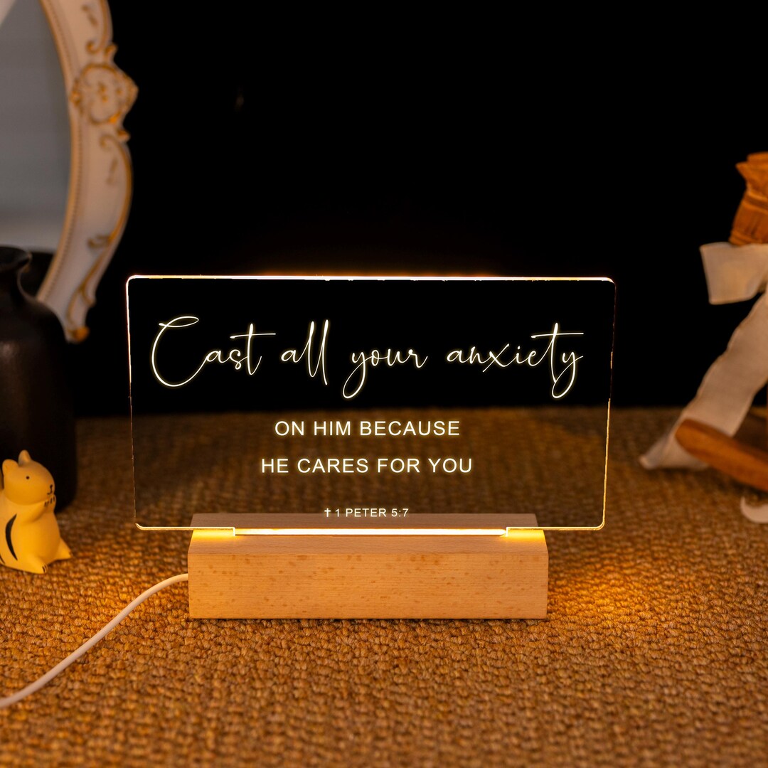 Personalized Bible Verse LED Light, Custom Favorite Bible Verse Gift ...