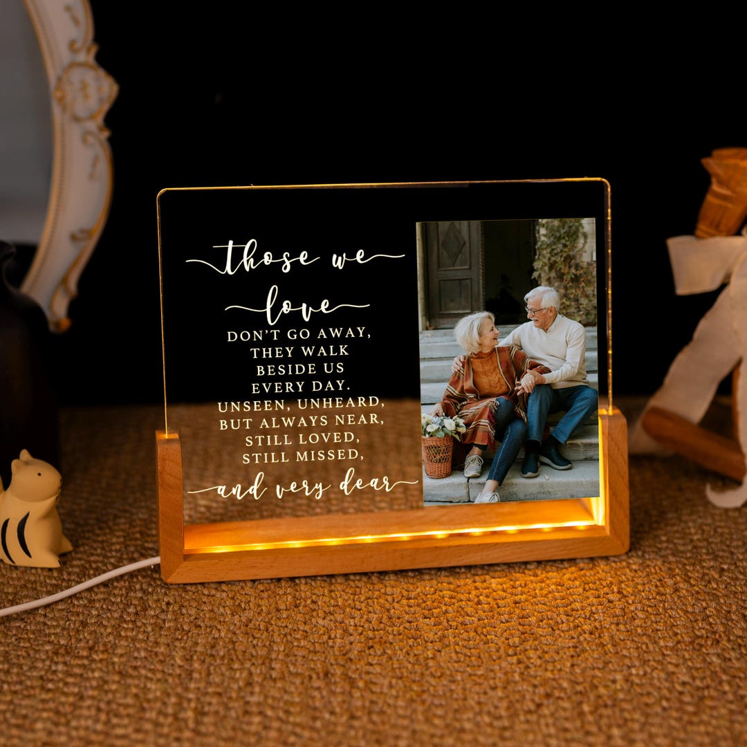 Personalized Memorial Night Light,those We Love Don't Go Away, Sympathy ...