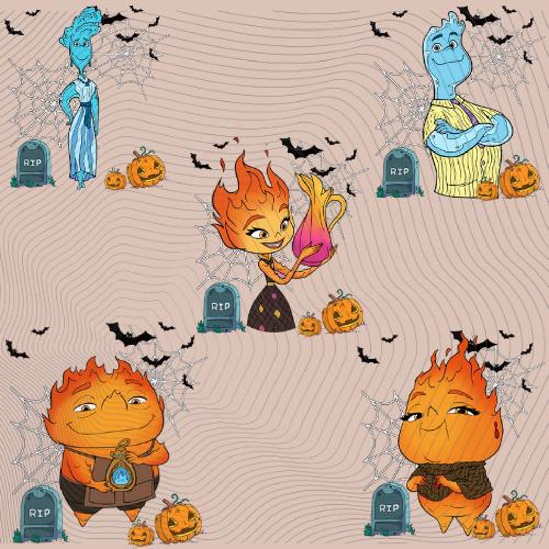 Elemental Characters Png Bundle , Elemental Halloween Group, Elemental ...