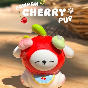 Polymer Clay Figurine – Pawpaw the Pup Desk Friend Cherry Edition ...