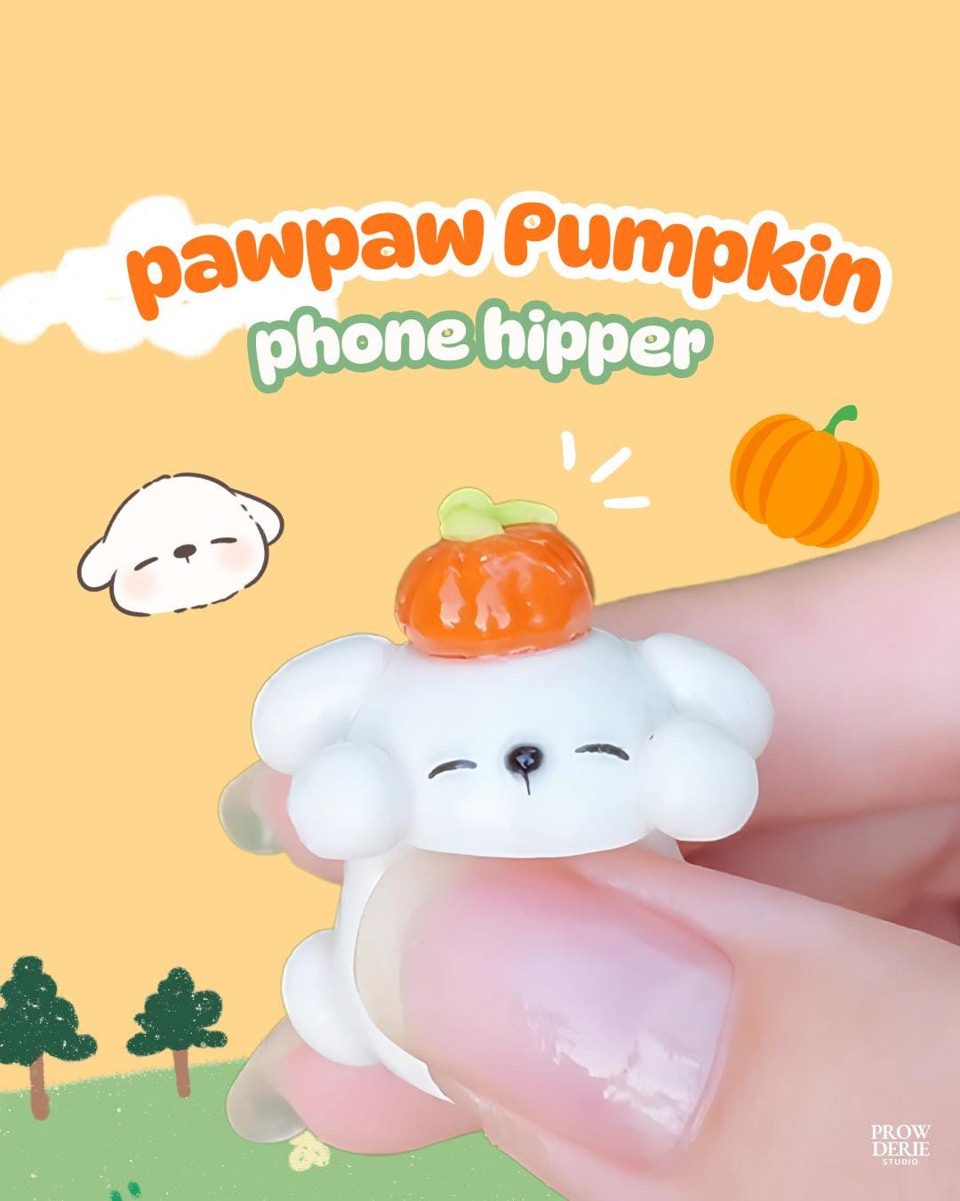 Pawpaw Puppy Pumpkin Phone Hipper | Handmade - Etsy