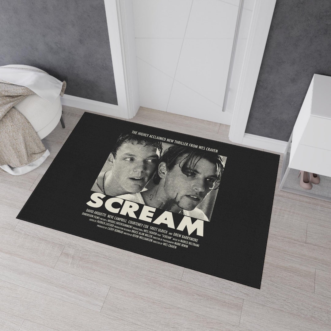 Vintage Scream Movie Floor Mat | Horror Movie Rug | Scary Movie Gift ...
