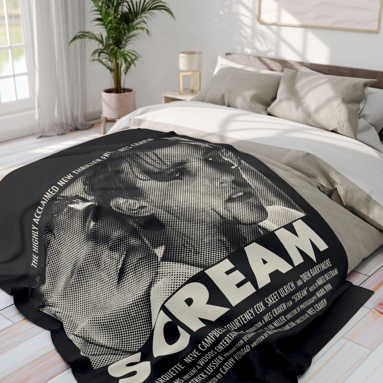 Vintage Scream Movie Fleece Blanket | Horror Throw Blanket - Etsy